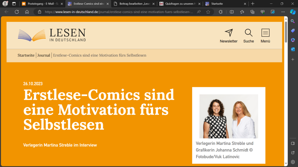 Edition Helden im Interview bei Lesen in Deutschland